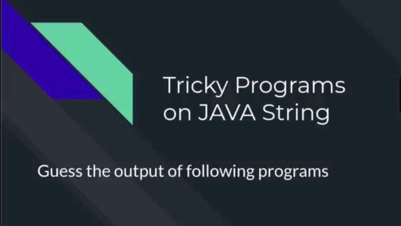 Tricky programs on JAVA String | Guess the output | Interview questions
