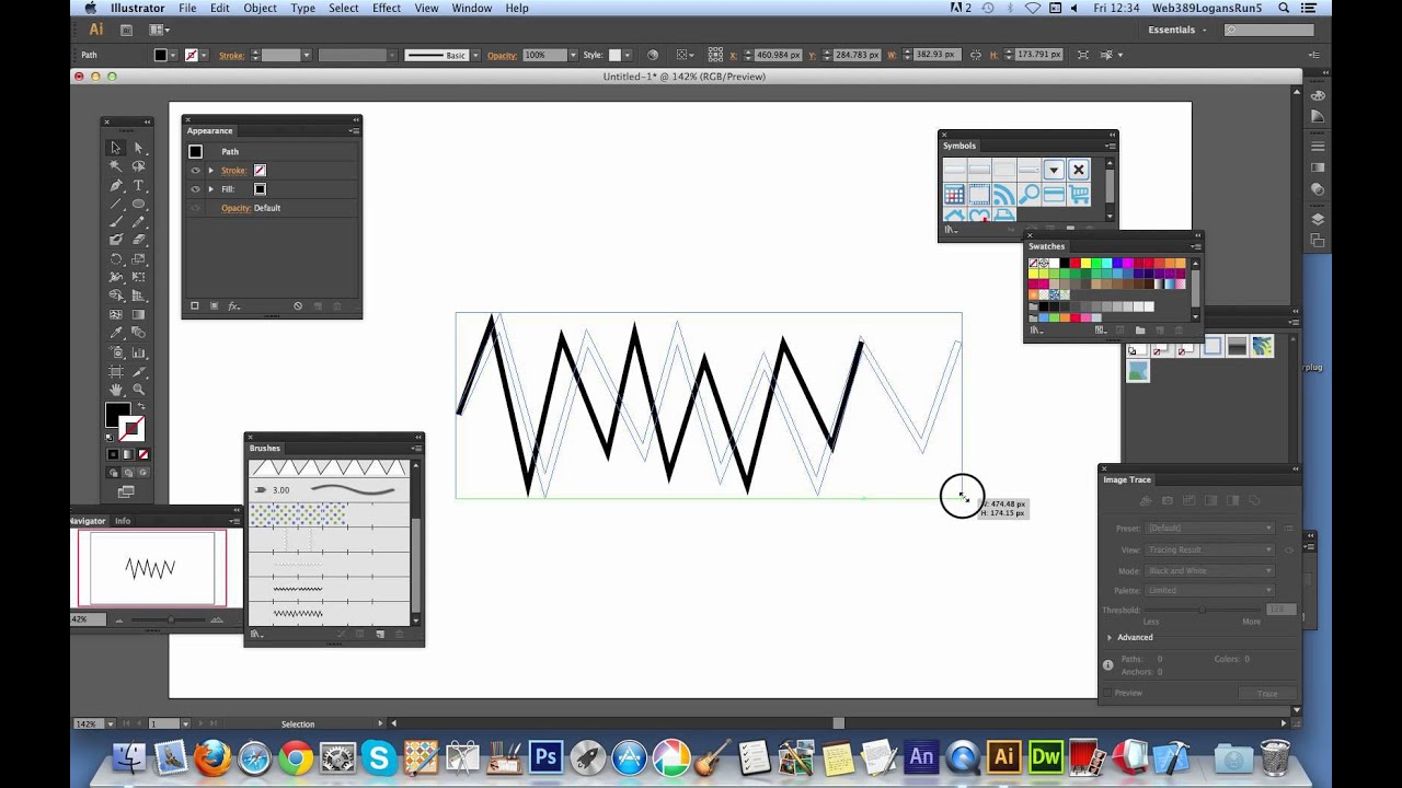 Zigzag added to a circle in Illustrator tutorial