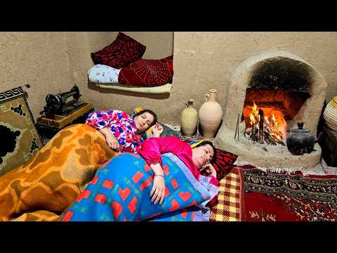 An Iranian village family prepared traditional dessert showcasting simple village life🌧🍮🏡