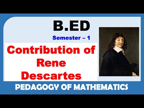 Rene Descartes | Contribution Of Rene Descartes For Mathematics | B.ED ...