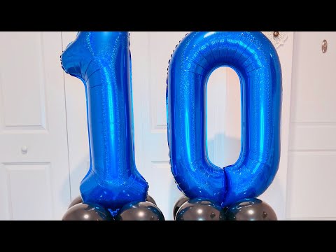Number balloon stack/bouquet tutorial