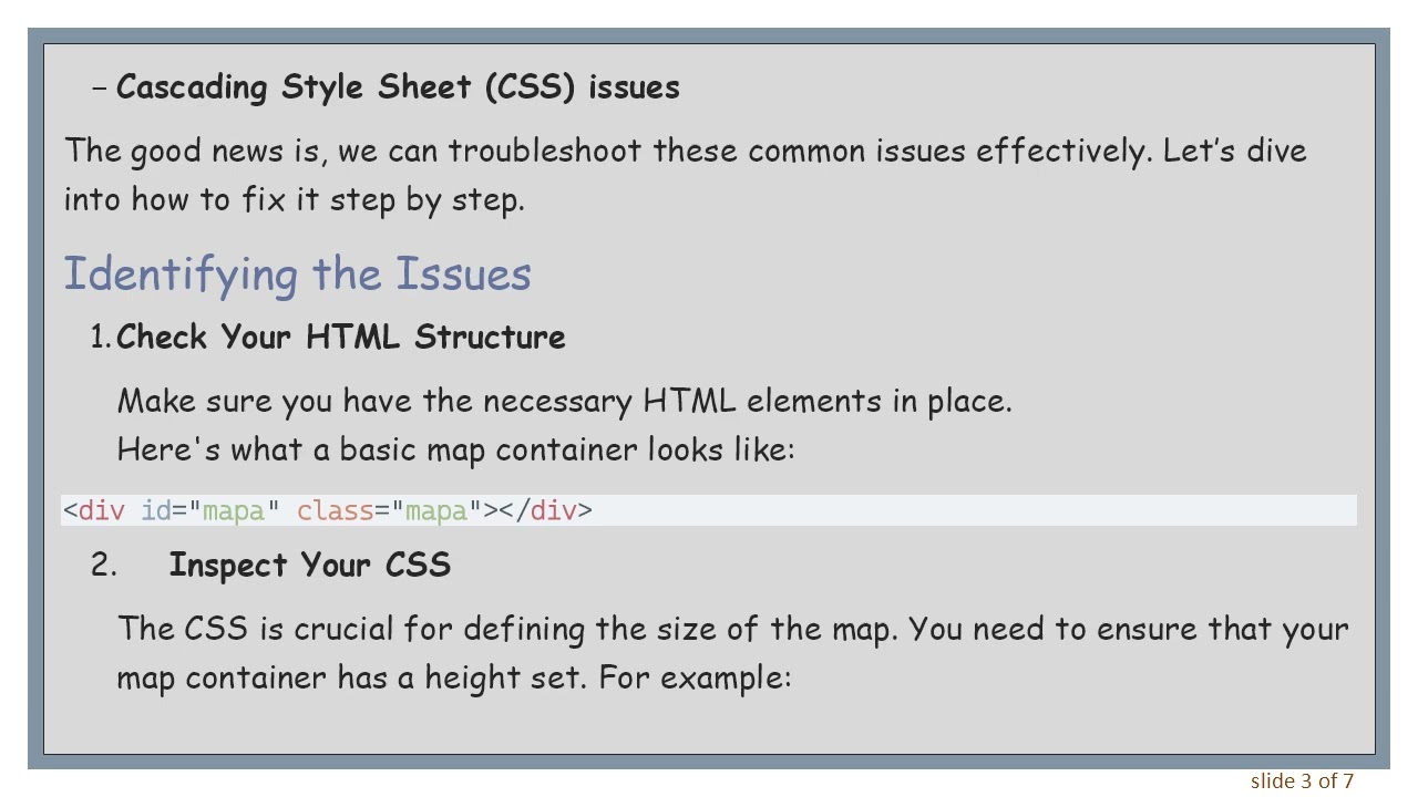 How to Fix the Leaflet Map Not Appearing Issue