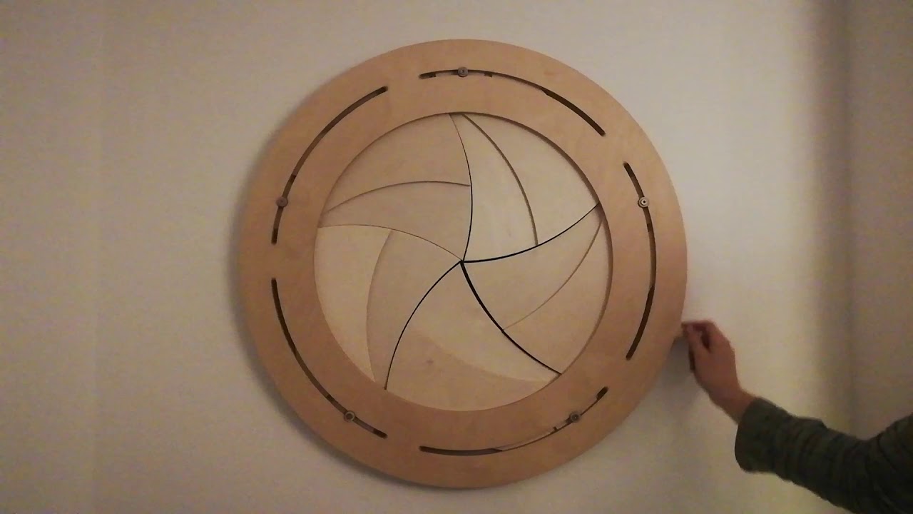 Circular window iris shutter