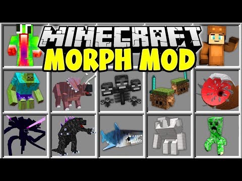 Minecraft MORPH MOD | SHAPE SHIFT INTO ANY MINECRAFT BOSS OR YOUTUBER!!