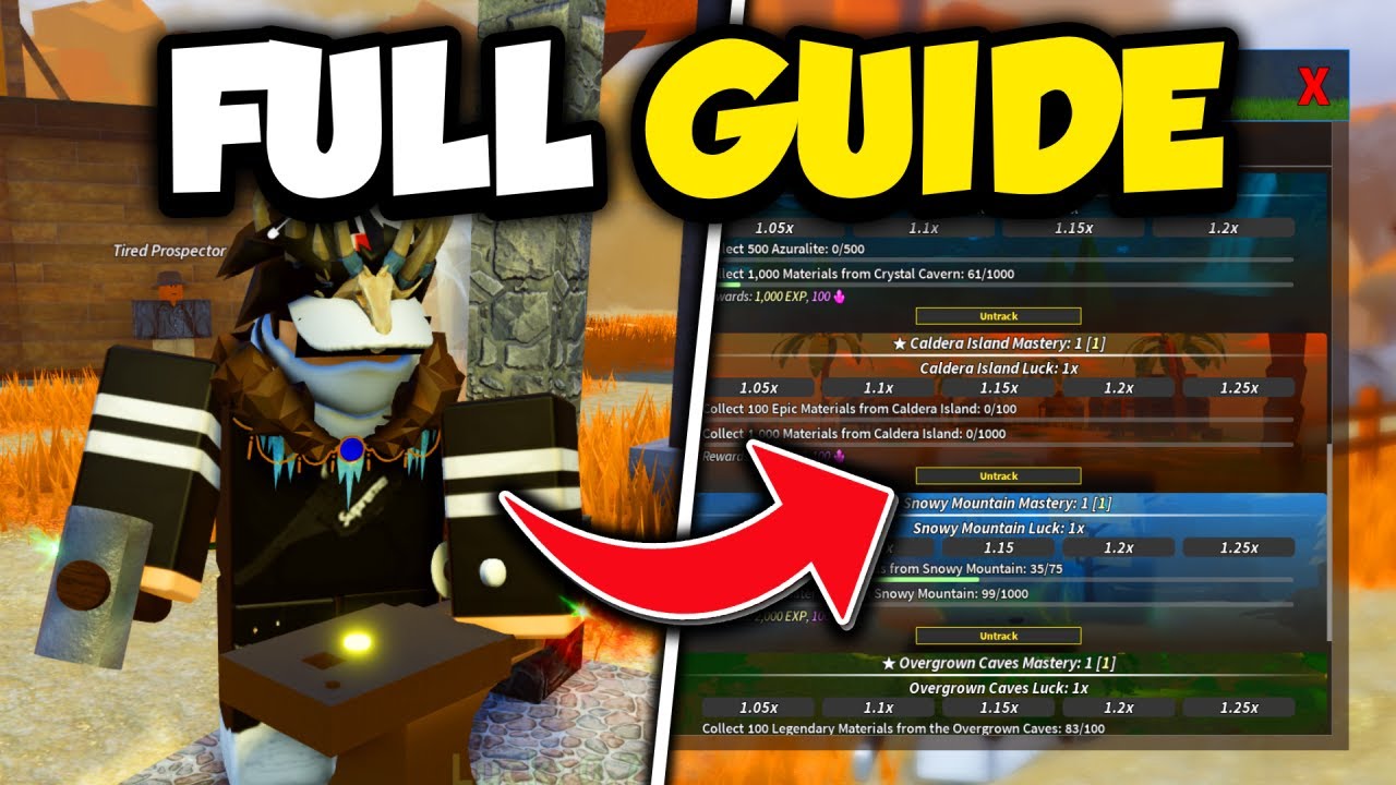 FULL GUIDE For MASTERY UPDATE In PROSPECTING Roblox!