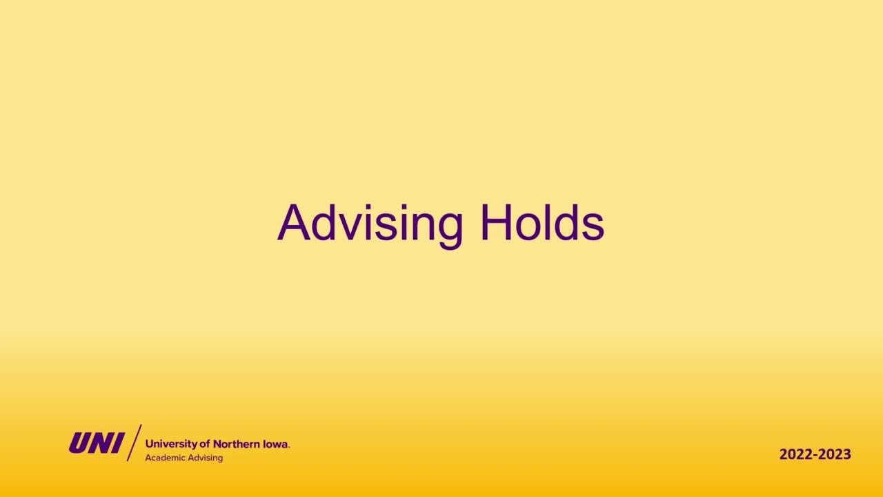 Advising Holds