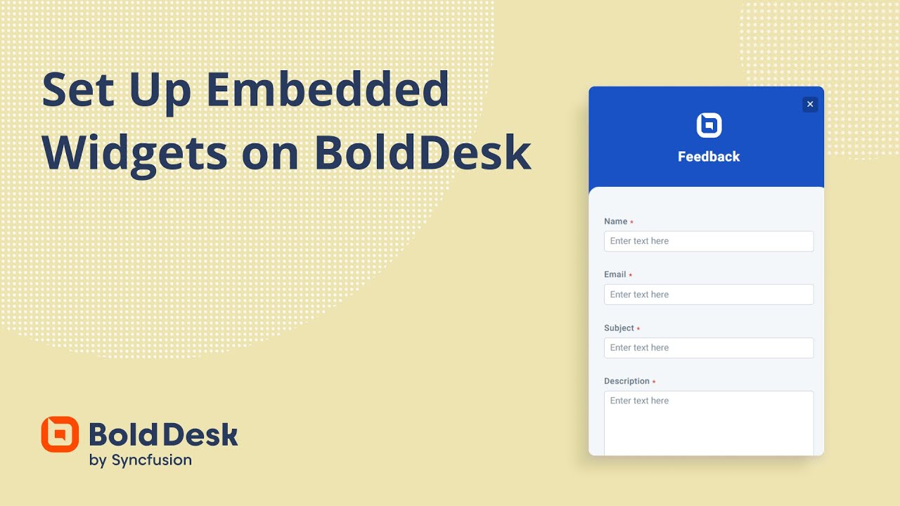 Set Up Embedded Widgets on BoldDesk