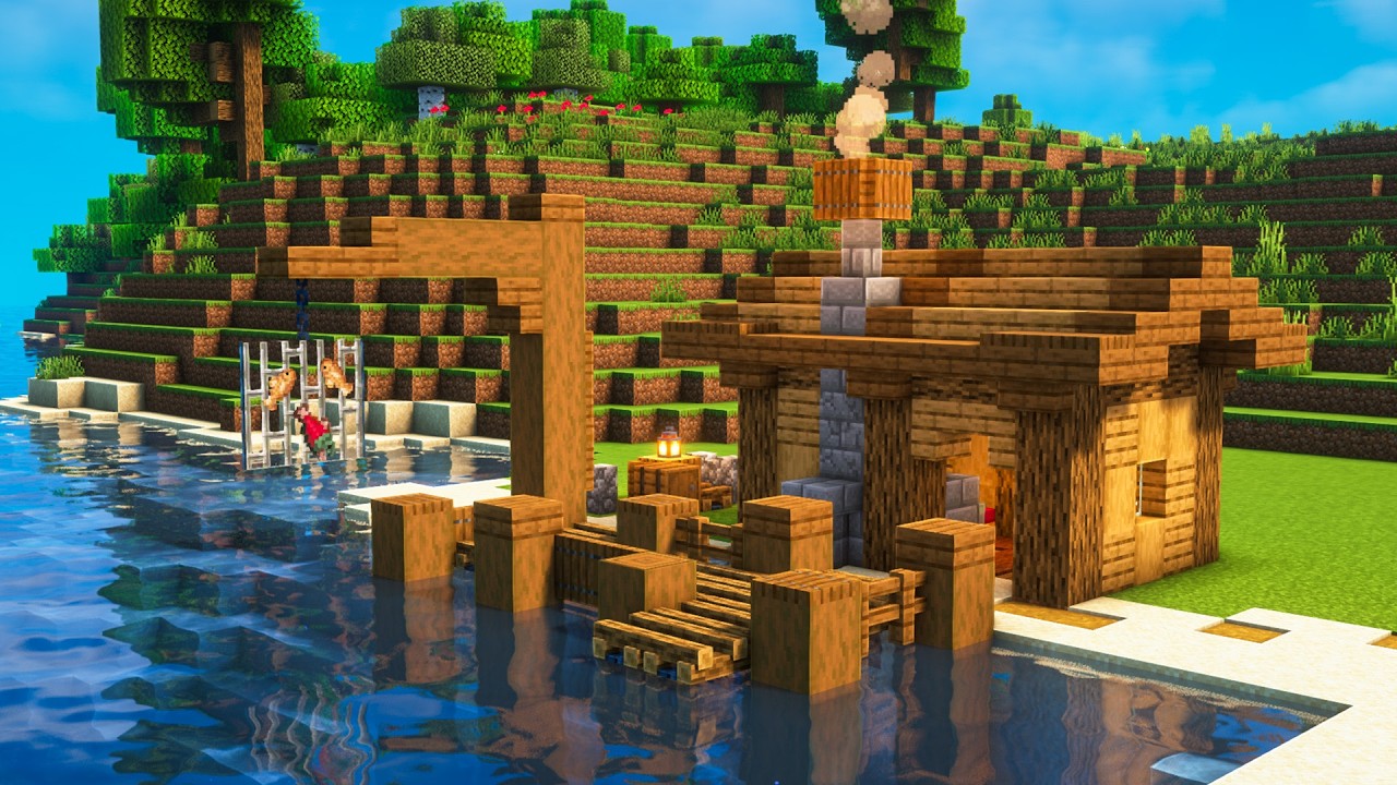 Minecraft: Simple Fishing Hut Build Tutorial