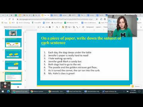 Watch it: sentence focus and finding a sentence's subject