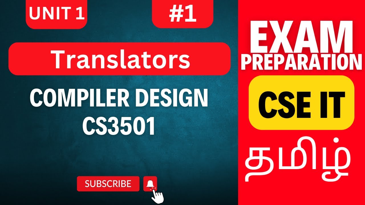 Translators in Compiler Design | CS3501 Compiler Design Unit 1 | Anna University Syllabus