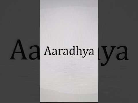 🤩Aaradhya Name logo... "Comment Your Name" #aaradhya #art #logo #trending #viral #shorts