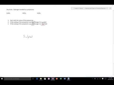 Naming Acids and Bases
