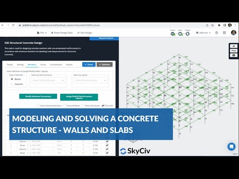 Modeling and Solving a Concrete Structure - Walls and Slabs
