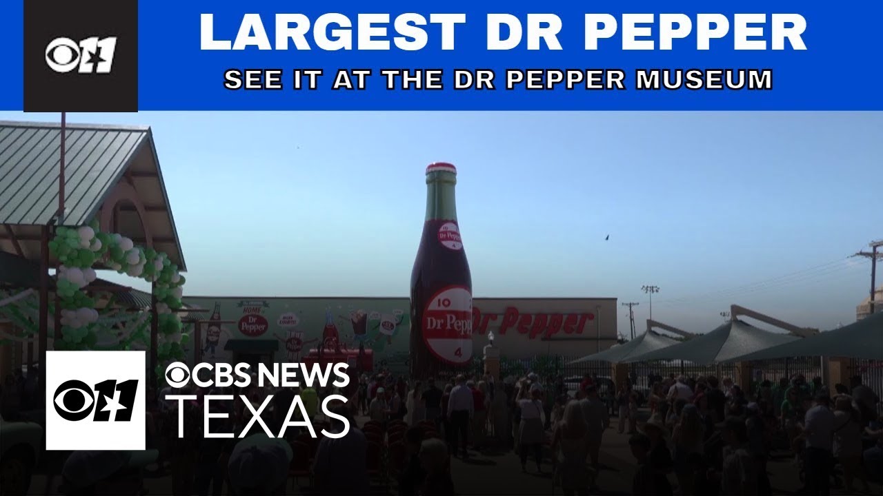 World’s largest Dr Pepper bottle unveiled at museum in Waco