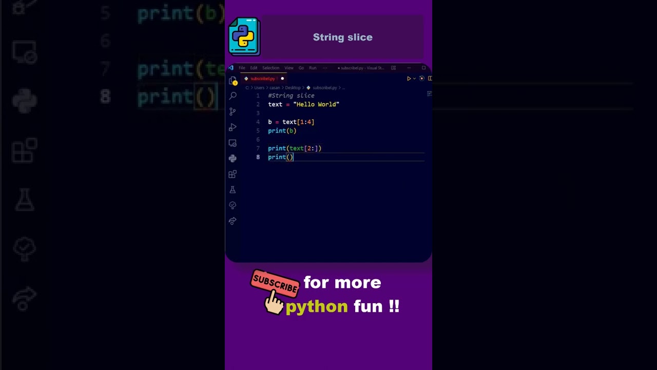 String slice  using python