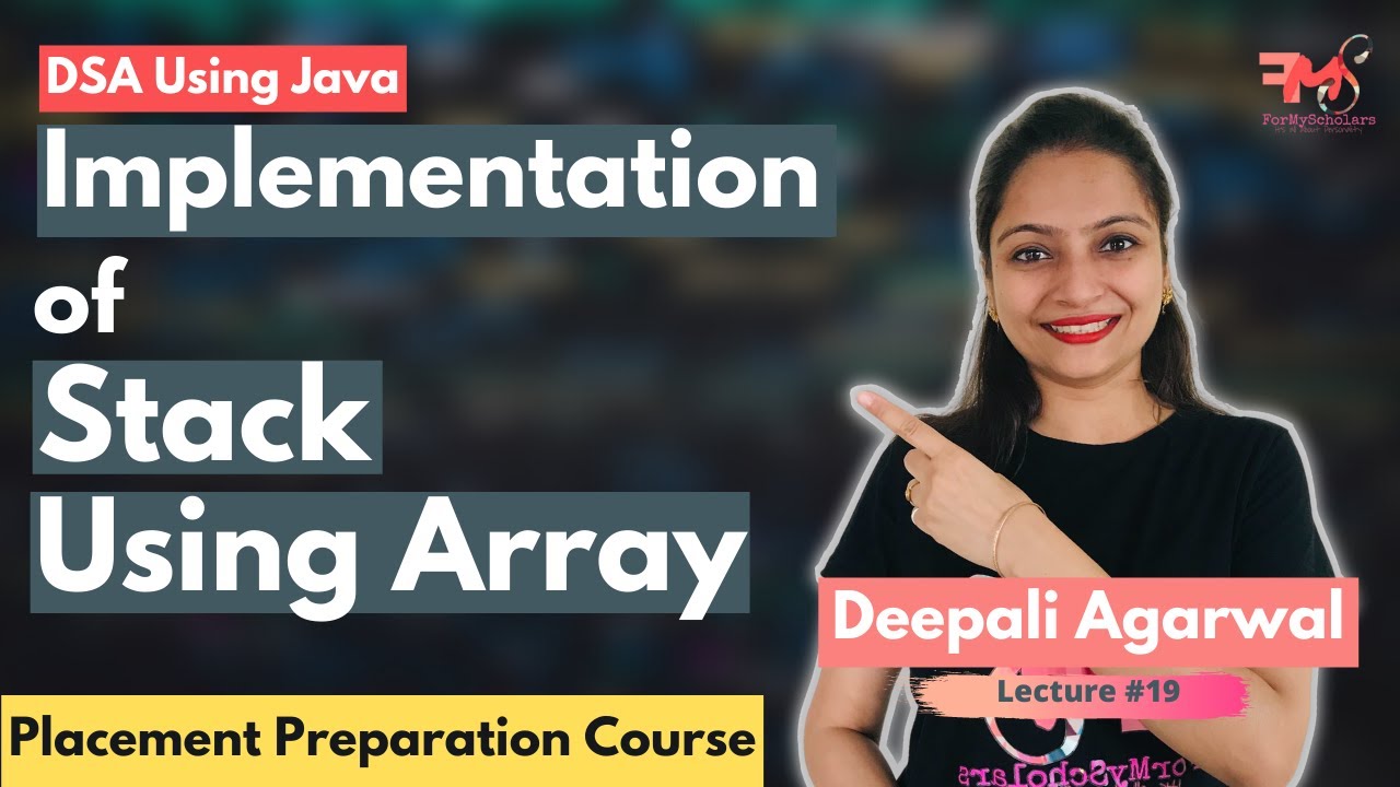 Stack using Array (Concept+ Java Code ) | Time Complexity | DSA using Java #20