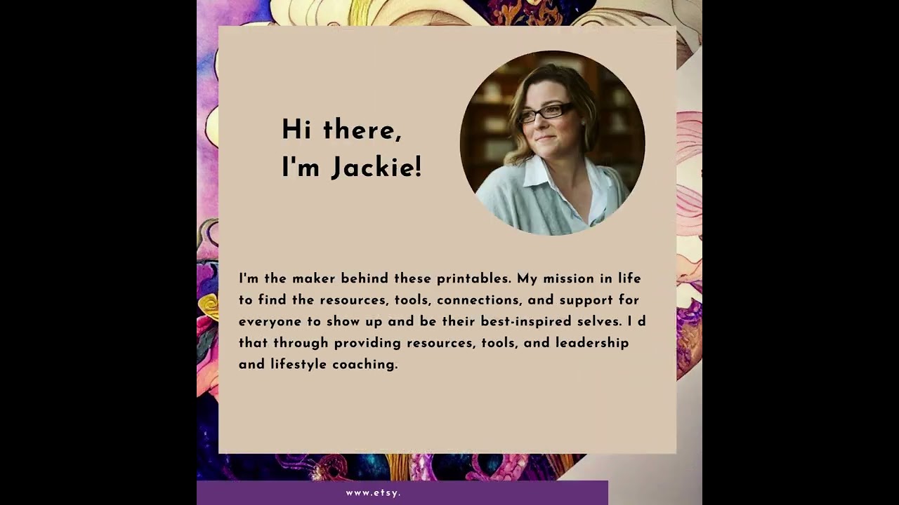 DIGITAL PAPER Bundle - Psychedelic Watercolor Art Nouveau Digital Papers 12 - Set 3 of 7