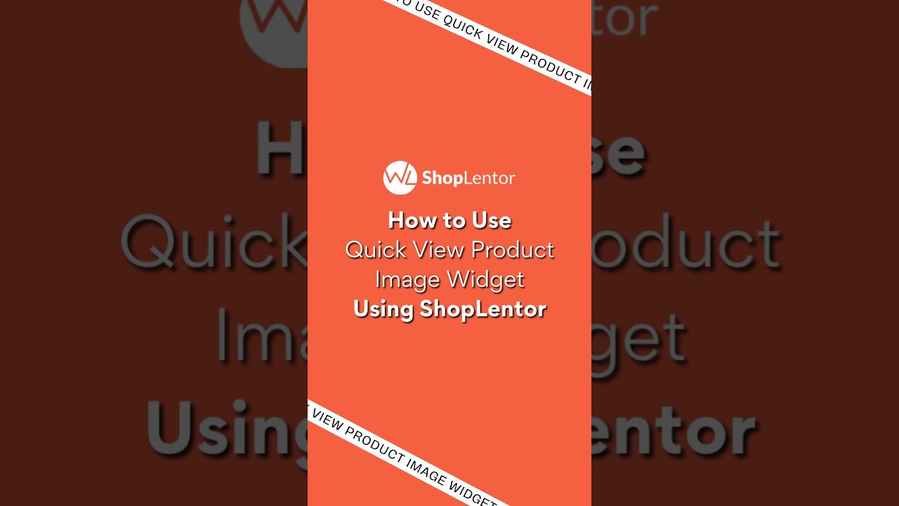 How to Use Quick View Product Image Widget Using ShopLentor #elementor #woocommerce #wordpress