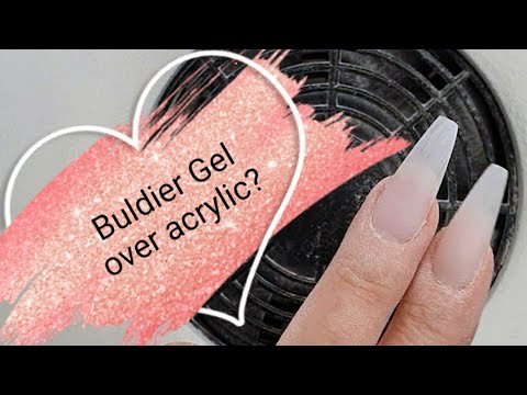 Can you apply buldier gel over acrylic? Real time acrylic rebalance with buldier fiber gel.
