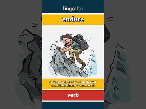 🇬🇧 Endure Meaning : Flash Card : Learn English Vocabulary
