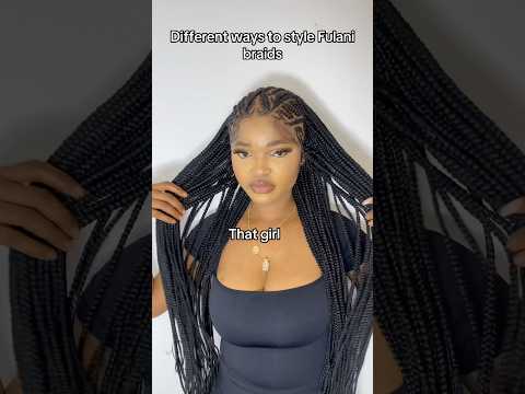 Different ways to style Fulani braids , shut up and drive is definitely my favourite ????#fulanibraid
