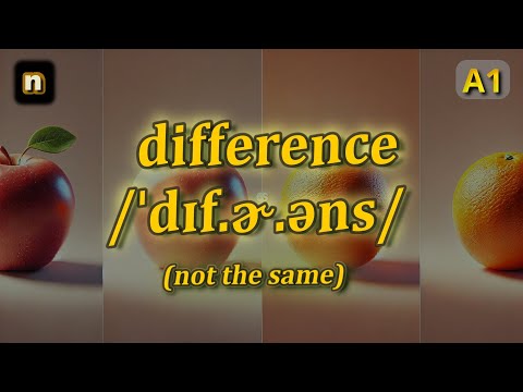 [n] Difference meaning (not the same) with 5 examples