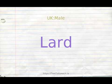 How to pronounce lard