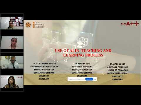 A Webinar on Use of AI in Teaching and Learning process