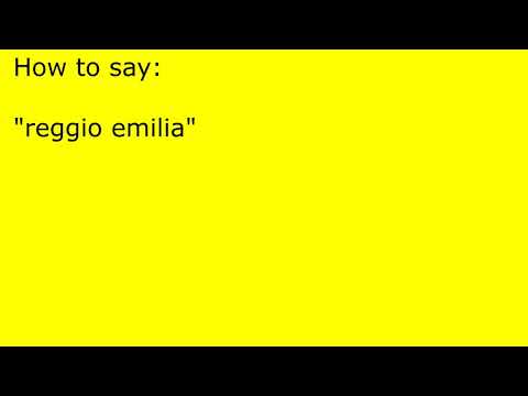 How to pronounce reggio emilia