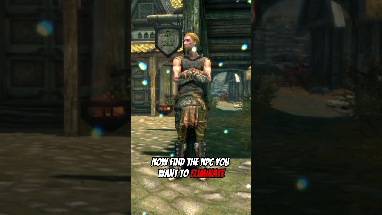 How to kill any NPC without consequences in Skyrim in a crowded place #skyrim #elderscrolls