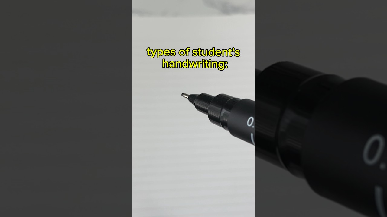 types of students handwriting... #relatable #handwriting #funny #fyp