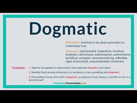 How to Pronounce DOGMATIC l Definition and Synonyms of DOGMATIC by vocabularypronunciation com