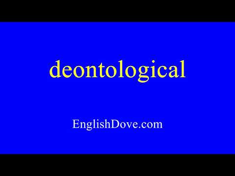How to pronounce deontological in American English