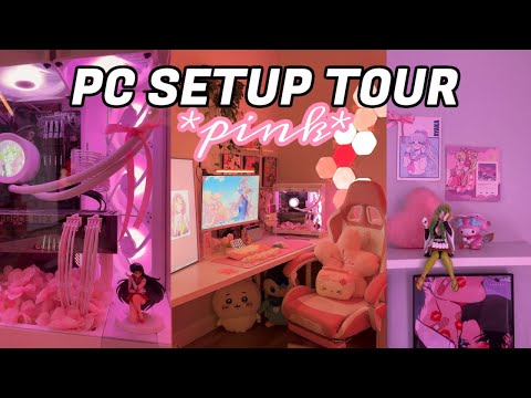 PINK PC SETUP TOUR 2025 🖥️🎀 | welcome to my pink gaming setup!