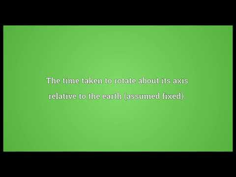 Rotational period Meaning