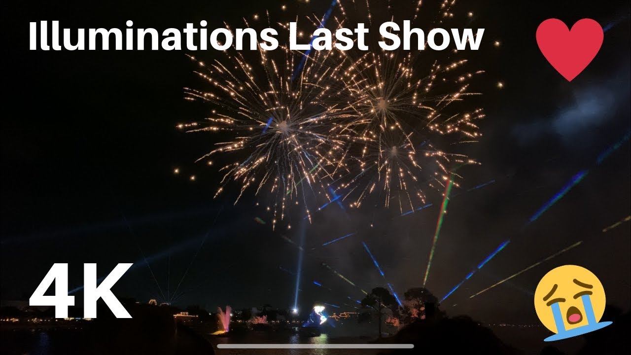Final Epcot Illuminations Show 8/30 || 4K