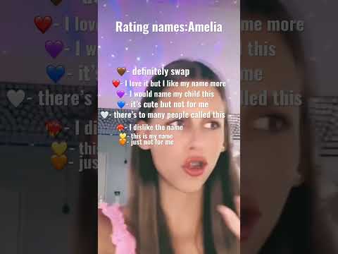 Rating names: Amelia