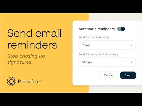 Sending reminder emails to signees with Papersign