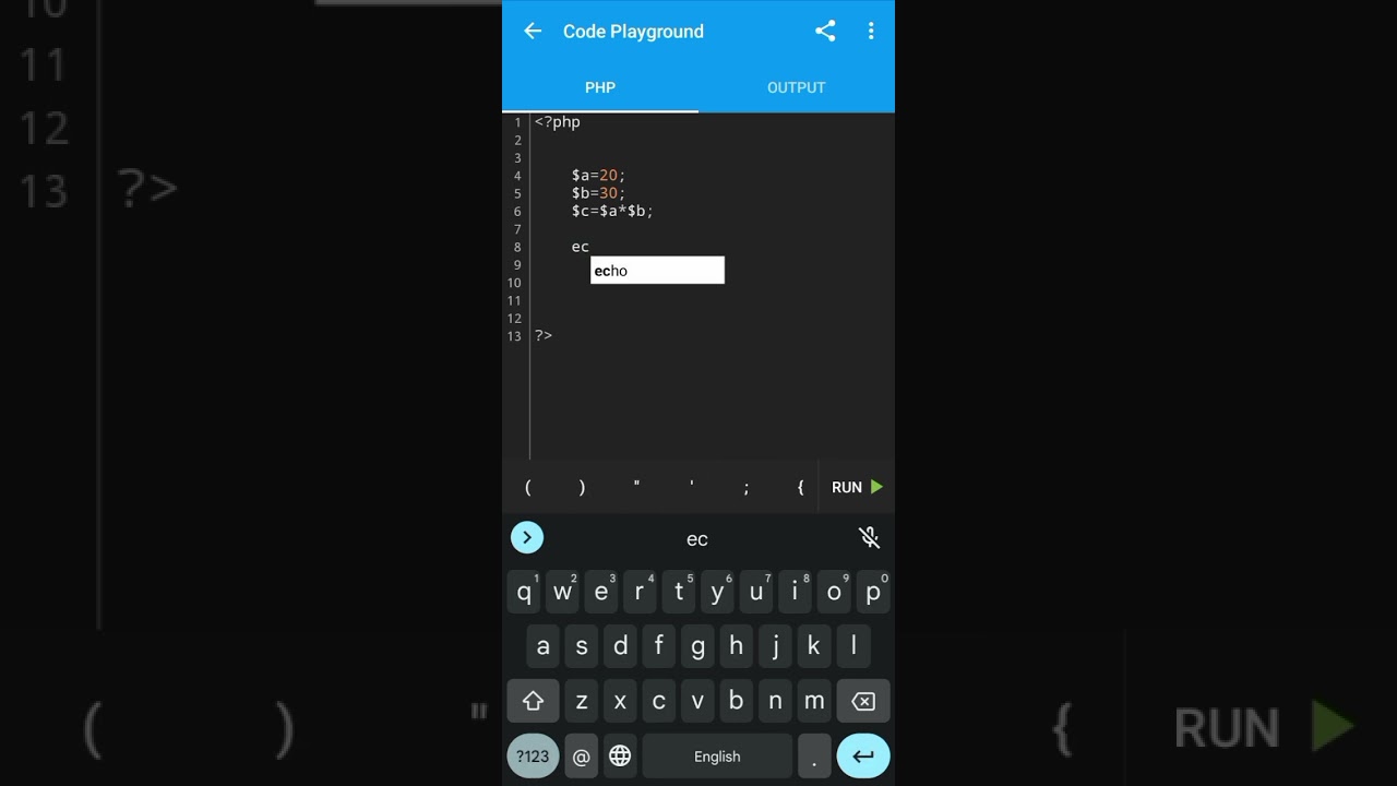 Multiplication of two variables in php #php#coding#basicofcoding #phptutorial @basicofcoding8658
