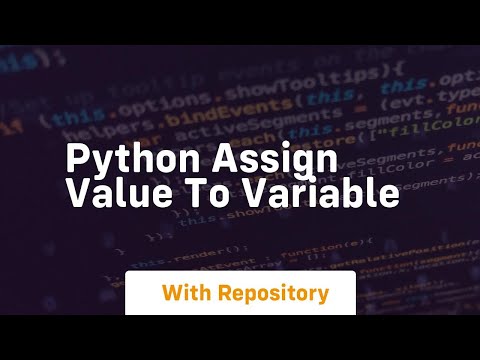 python assign value to variable