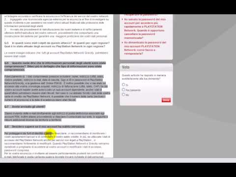 F.A.Q. sulla manutenzione del PSN.