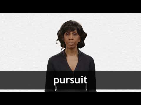 PURSUIT definition in American English | Collins English Dictionary