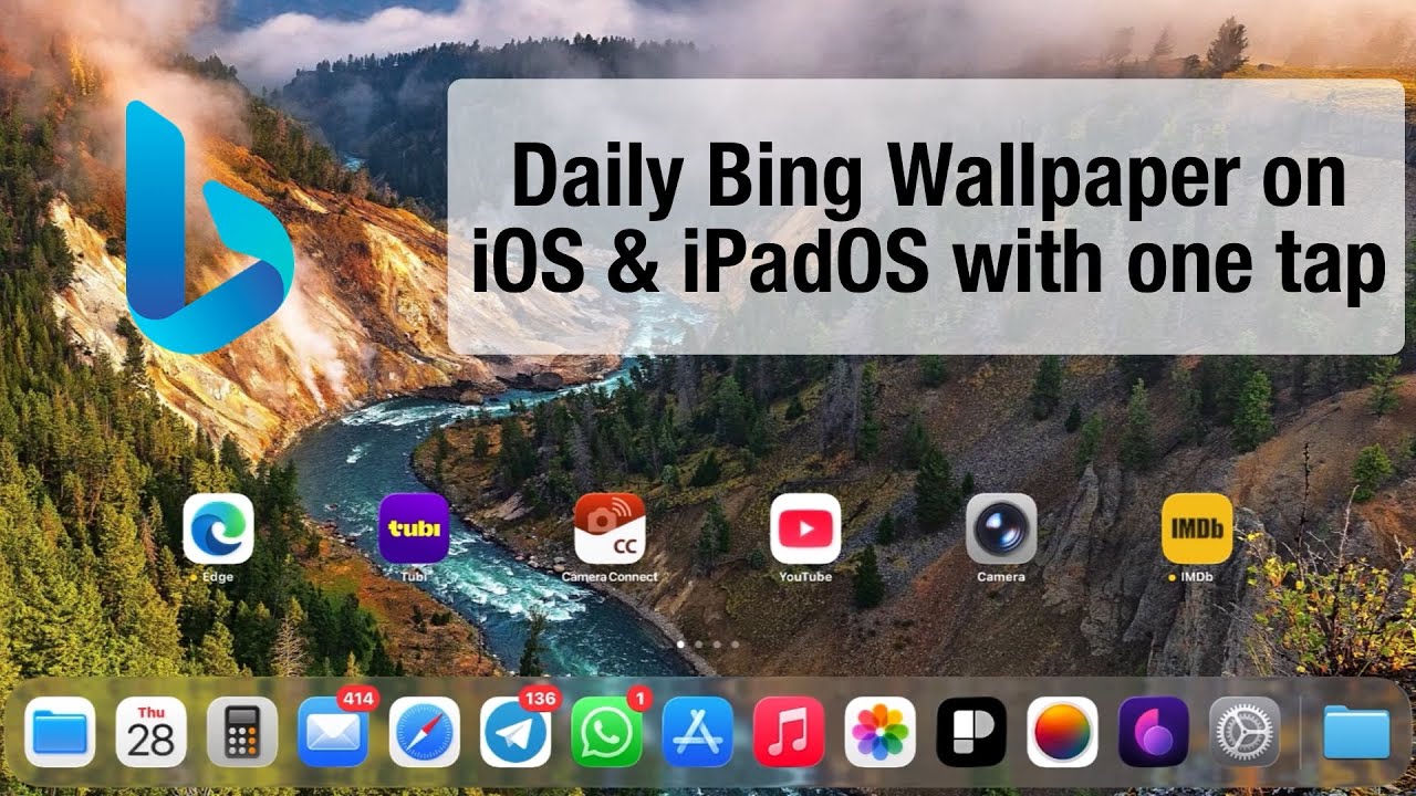 Change Bing Wallpapers Daily on iPhone & iPad with One Tap (No Apps, No Ads!)