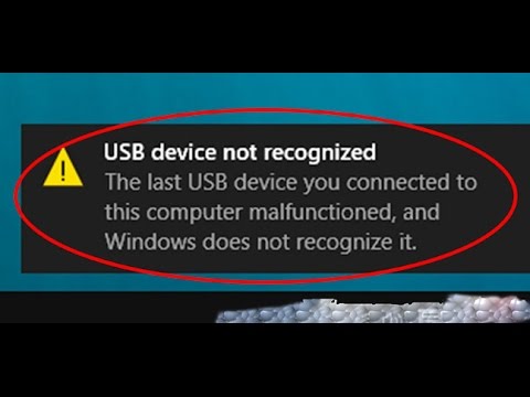 how to fix unknown usb device (device descriptor request failed) - usb device not recognized