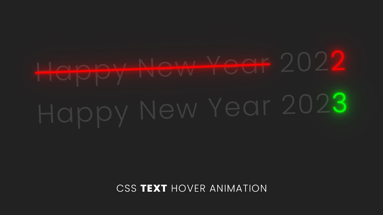 CSS Text Hover Animation Effects | 2023