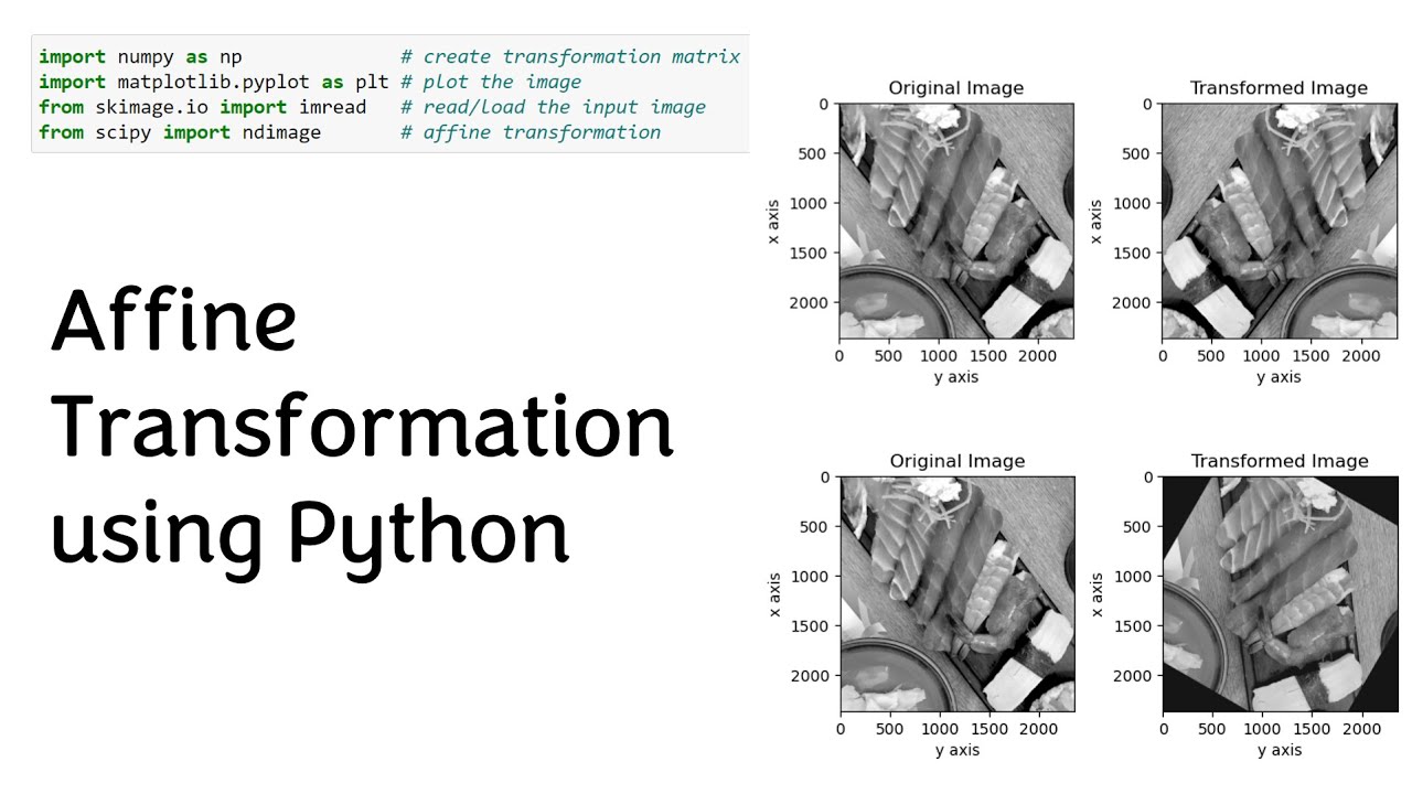 Python#22 How to do an affine transformation using Python