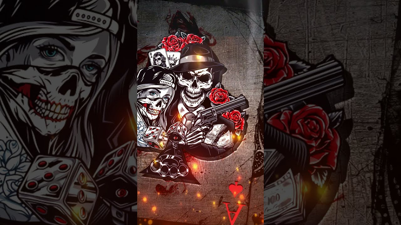 Galaxy Themes - [poly] secret skull flower card in poker