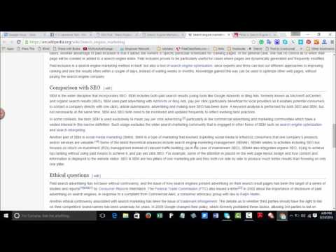 Wikipedia search engine marketing