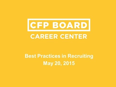 CFP Board Career Center: Best Practices In Recruiting