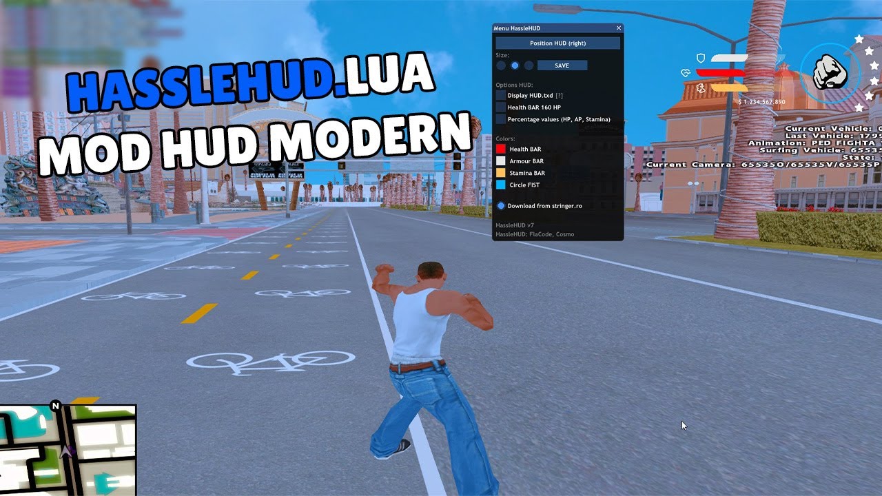 HASSLEHUD.LUA – MOD DE HUD MODERN FOR SAMP (ENGLISH EDITION) - stringer.ro